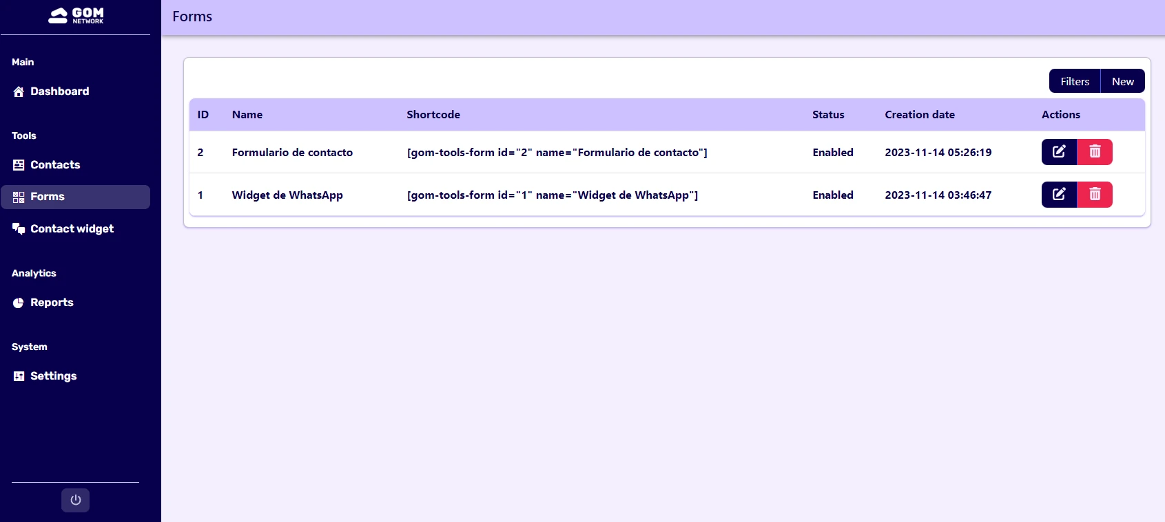 GOM Tools Kit de herramientas para tu sitio web